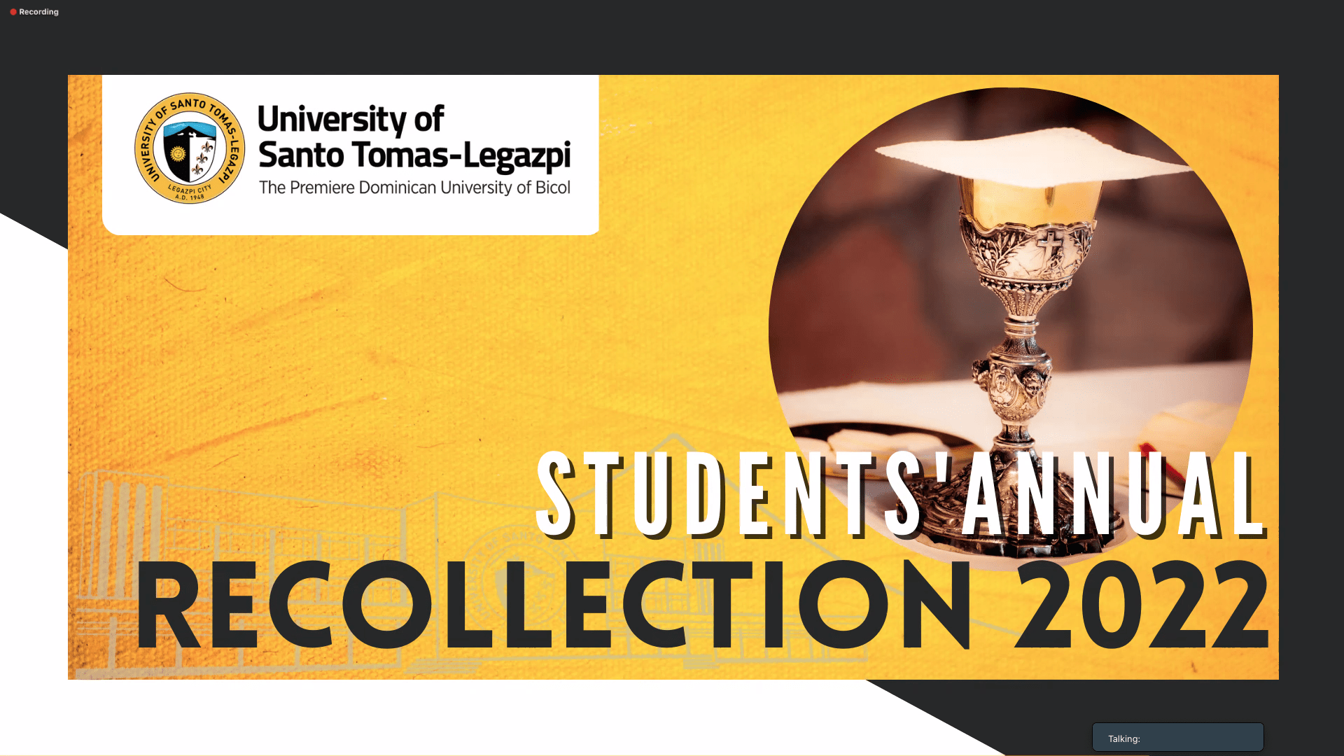 2022 STUDENTS' ANNUAL RECOLLECTION - University of Santo Tomas - Legazpi