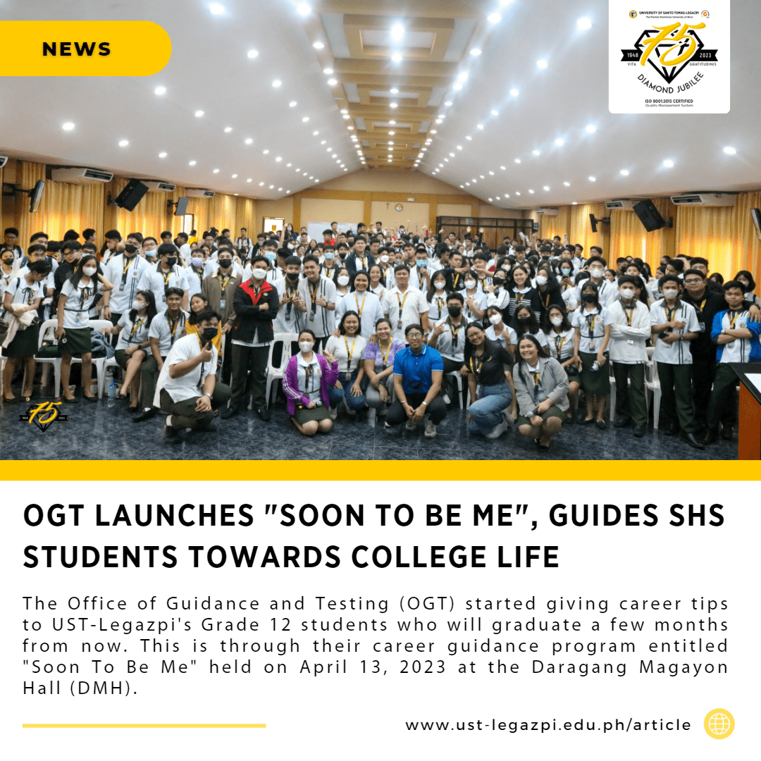 OGT LAUNCHES "SOON TO BE ME", GUIDES SHS STUDENTS TOWARDS COLLEGE LIFE ...